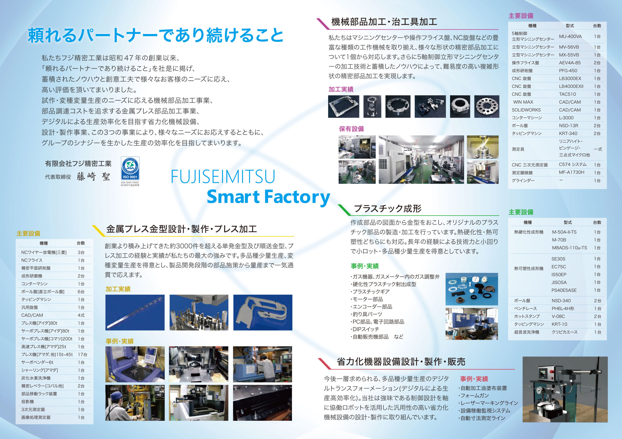 会社概要制作 長野県 製造業グループ | 飯田市 ホームページ制作 デザインスタジオiR｜WEBデザイン、チラシ・パンフレット制作